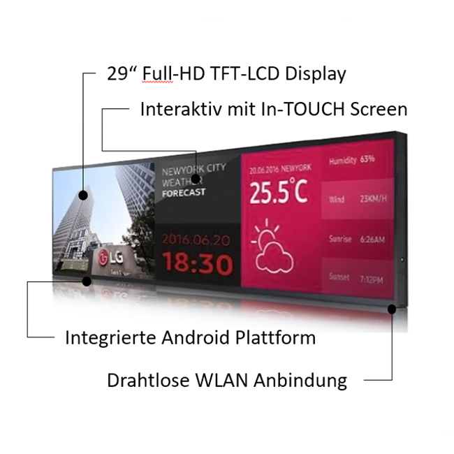 Interactive Smart Shelf Display 29" stretch | HY-LINE